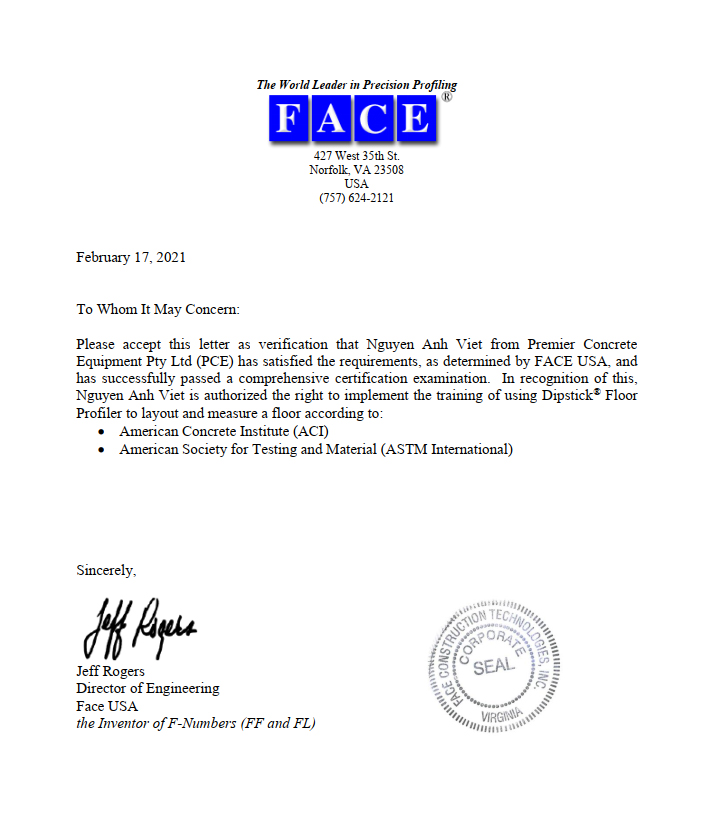 FLAT FLOOR CERTIFICATION - Tư Vấn Sàn Nhà Kho